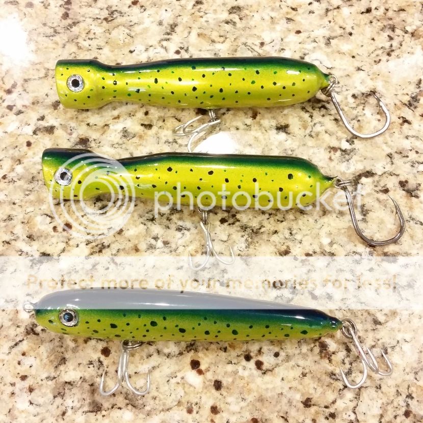 Hand carved topwater lures - mahi pattern | 360 Tuna Fishers Forum