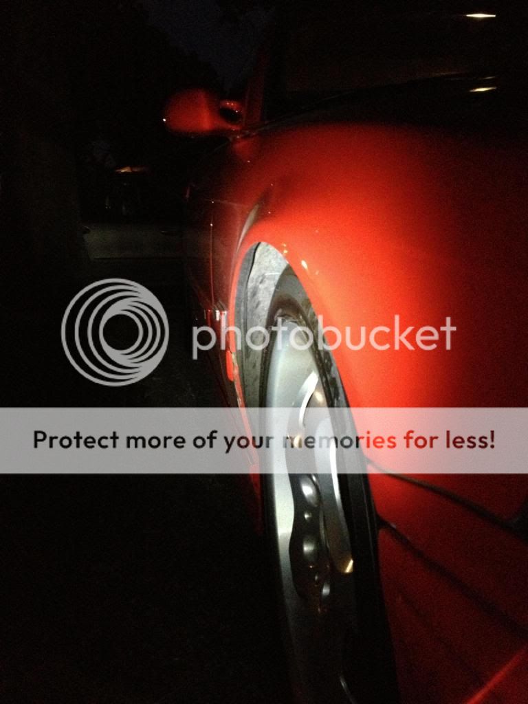 E36 M3 front right wheel sticks out more than front left wheel